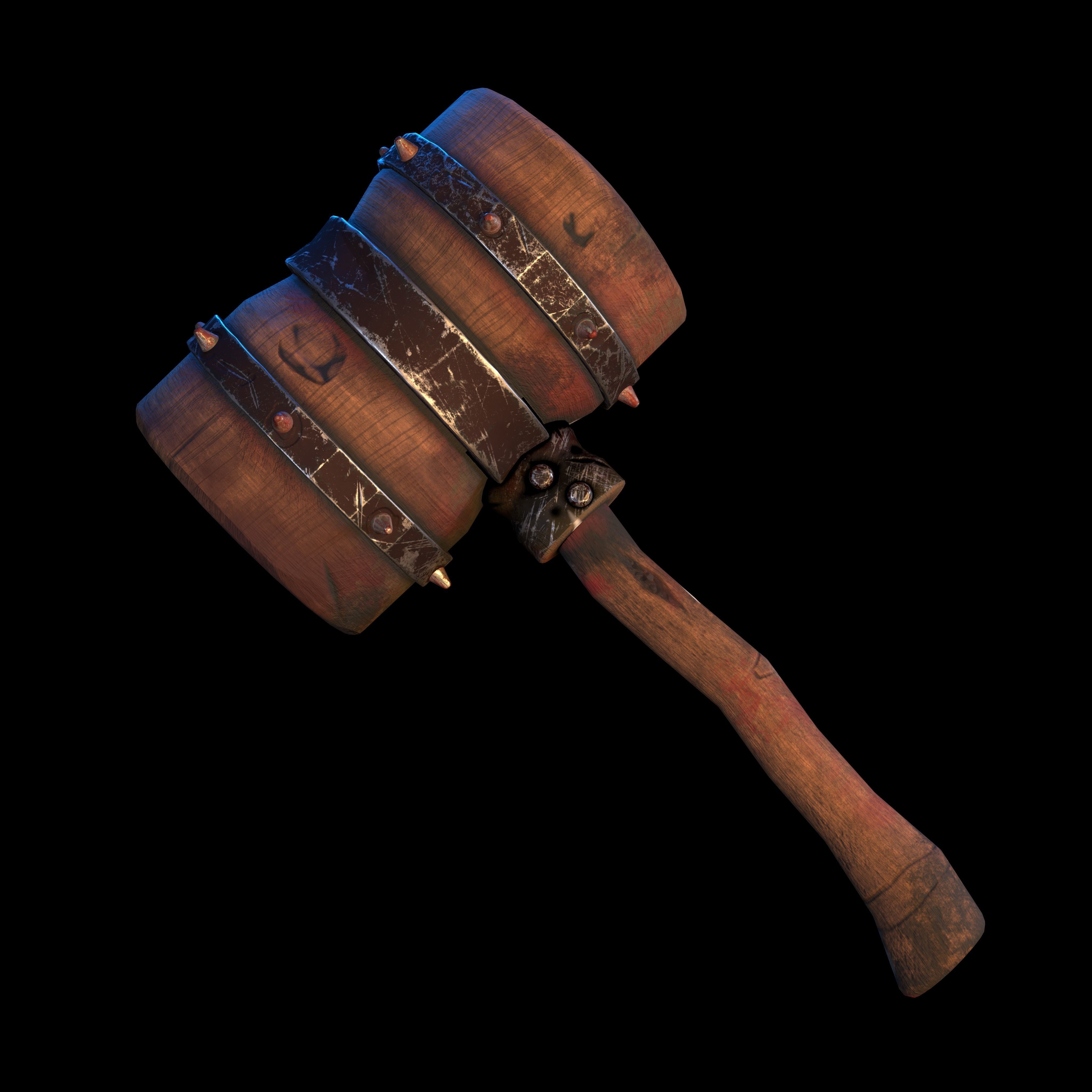 3D model Medieval Hammer Stylize Weapon VR / AR / low-poly | CGTrader