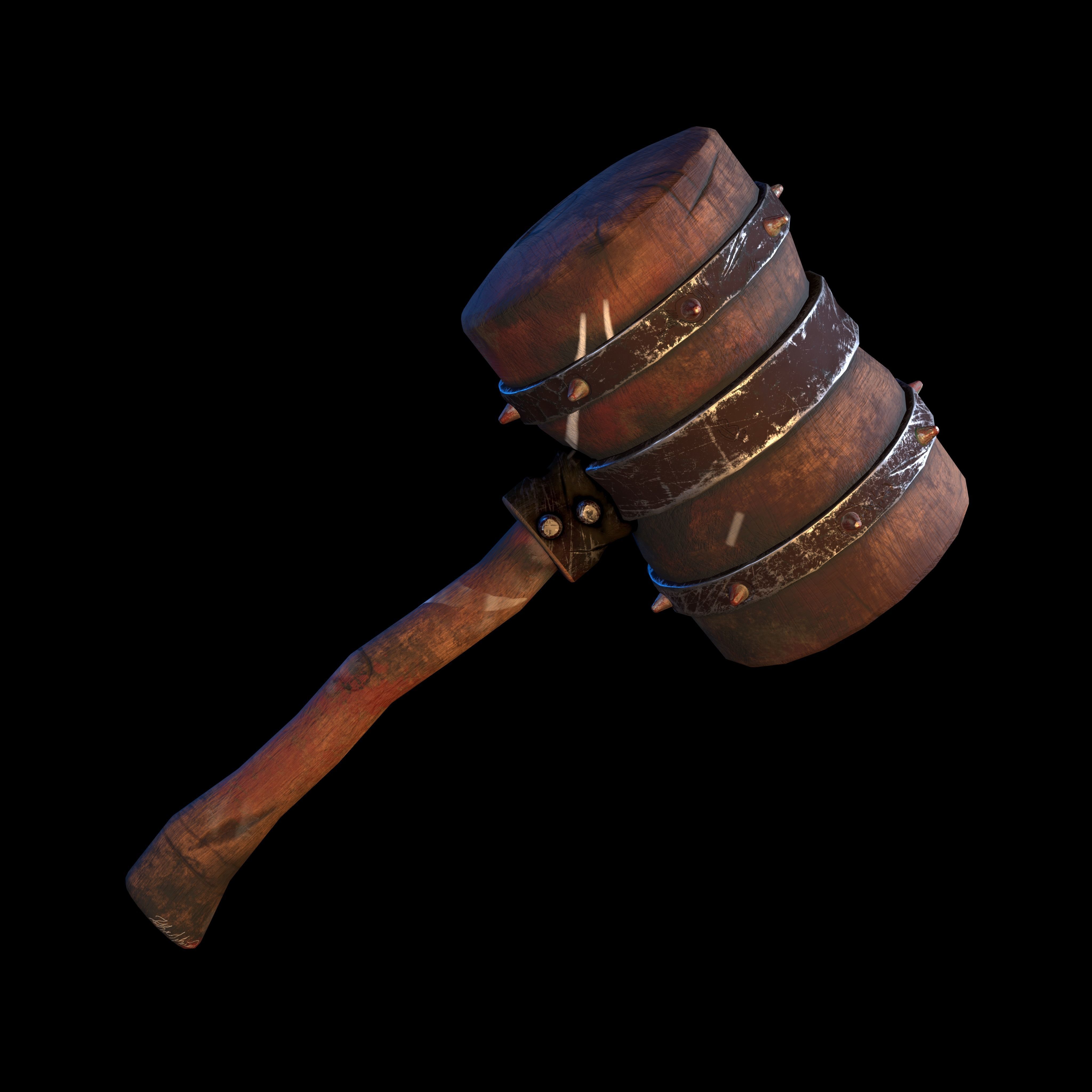 3D model Medieval Hammer Stylize Weapon VR / AR / low-poly | CGTrader