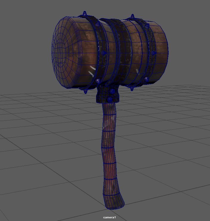 3D model Medieval Hammer Stylize Weapon VR / AR / low-poly | CGTrader