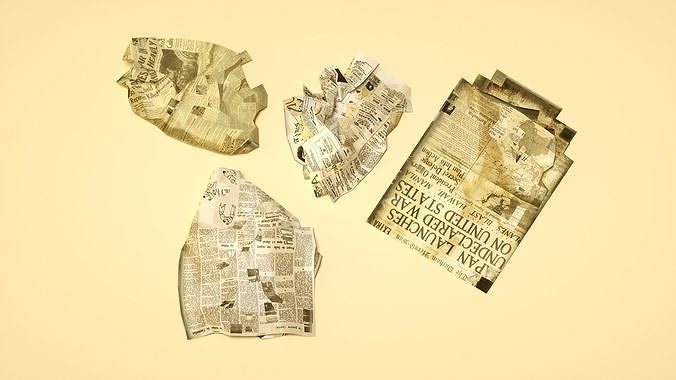 3D model Waste Newspaper Trash C4D Model VR / AR / low-poly | CGTrader