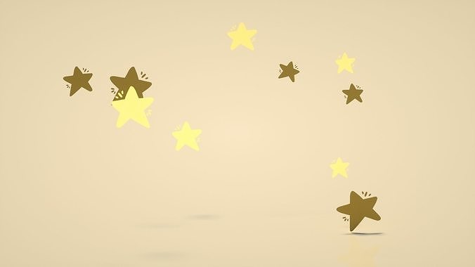 3D model Cartoon Stars Gypsophila C4D Model VR / AR / low-poly | CGTrader