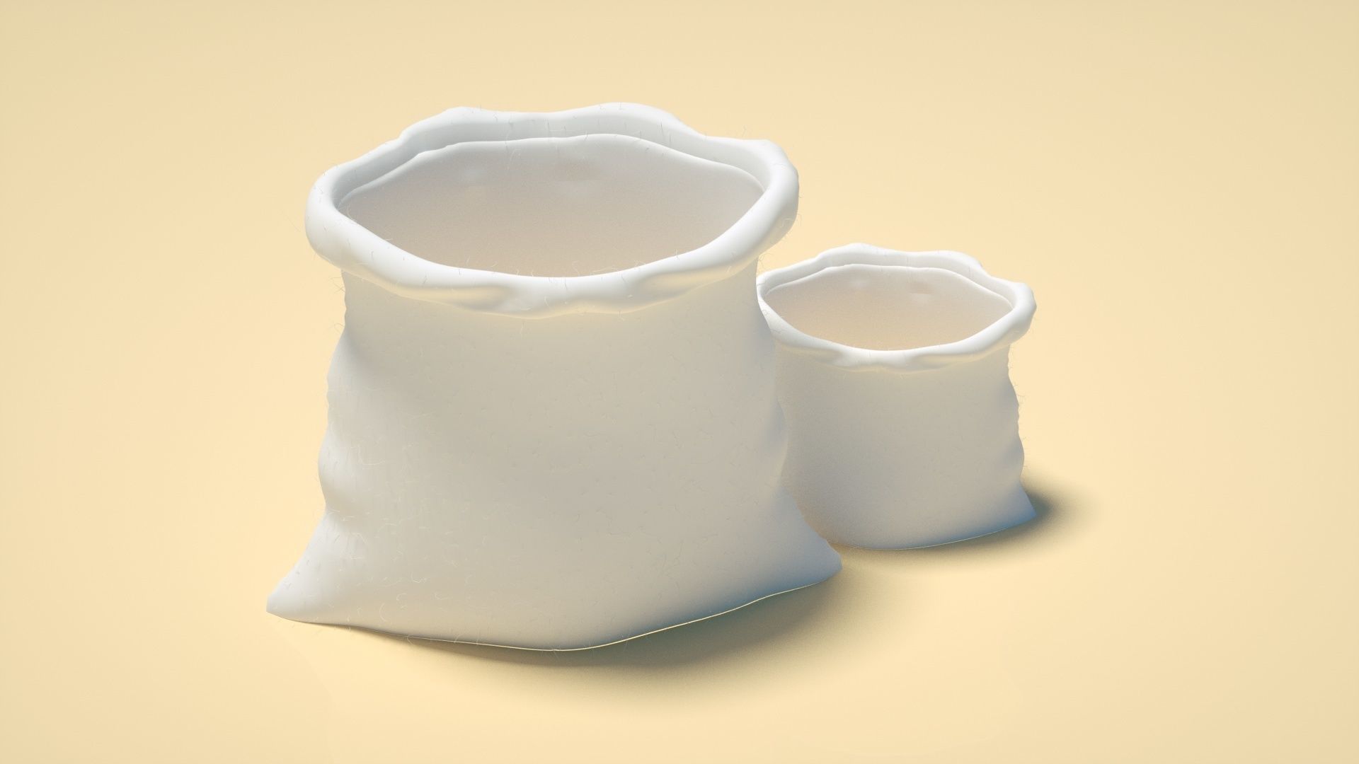 3D model sack burlap sack food bag grain sack C4D model VR / AR / low ...