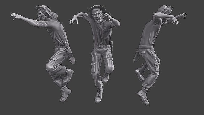 Casual Zombie CZ3 0011 3D model 3D printable | CGTrader