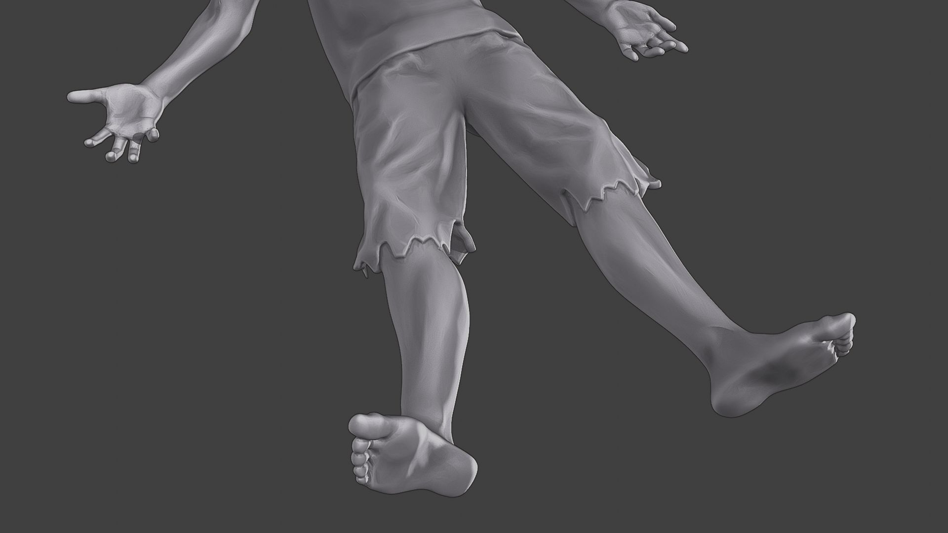 Casual Zombie CZ3 0013 3D model 3D printable | CGTrader