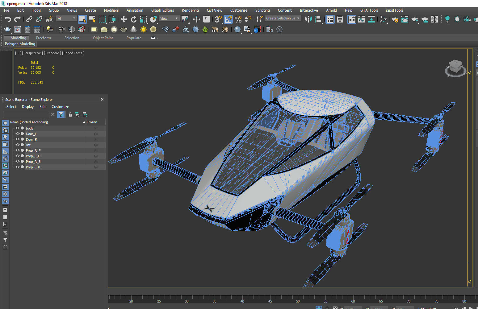 Xpeng X2 Flying car EVTOL 3D model | CGTrader