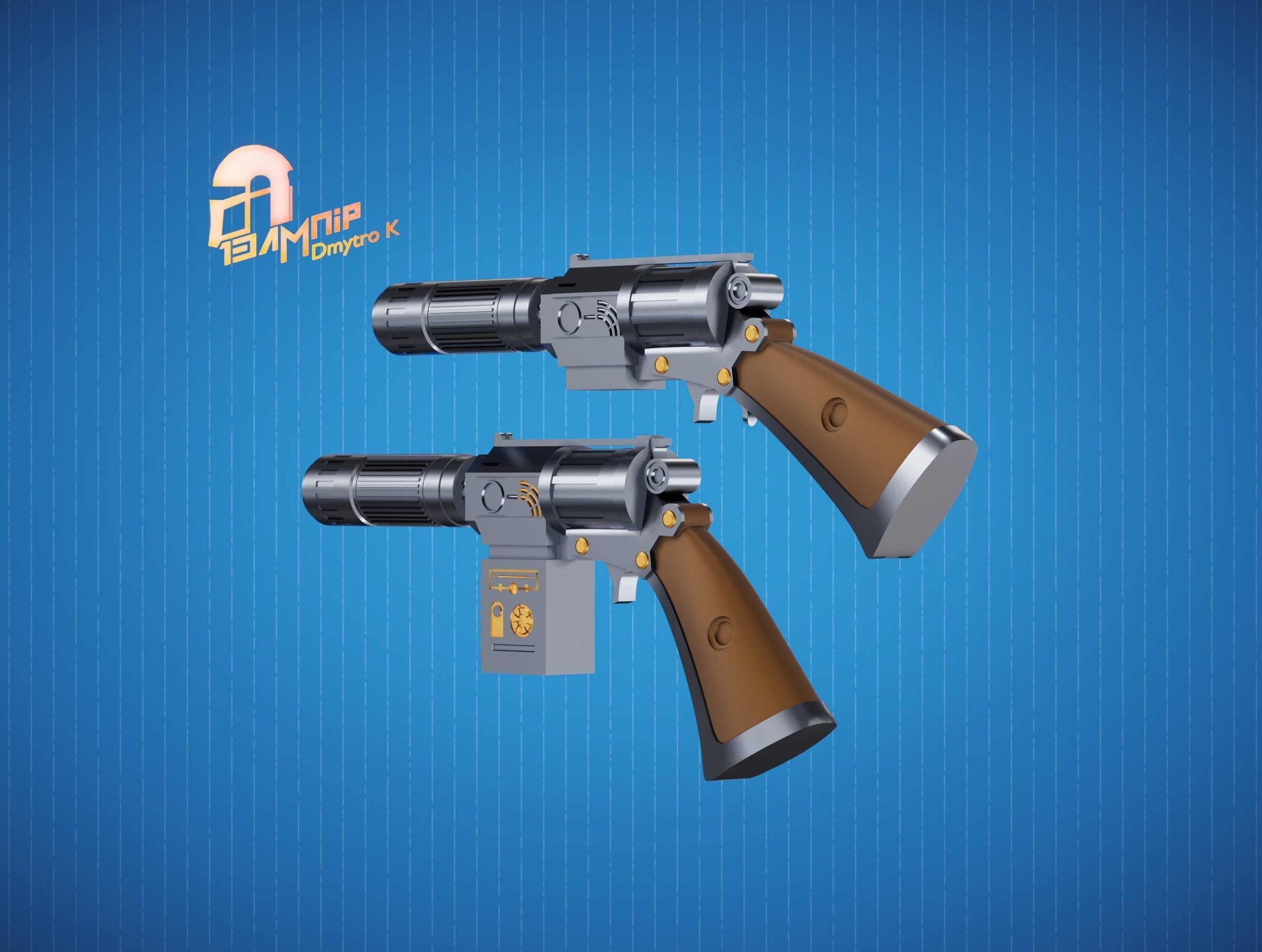 Custom D-200 Military Enforcer Blaster 3D model 3D printable | CGTrader