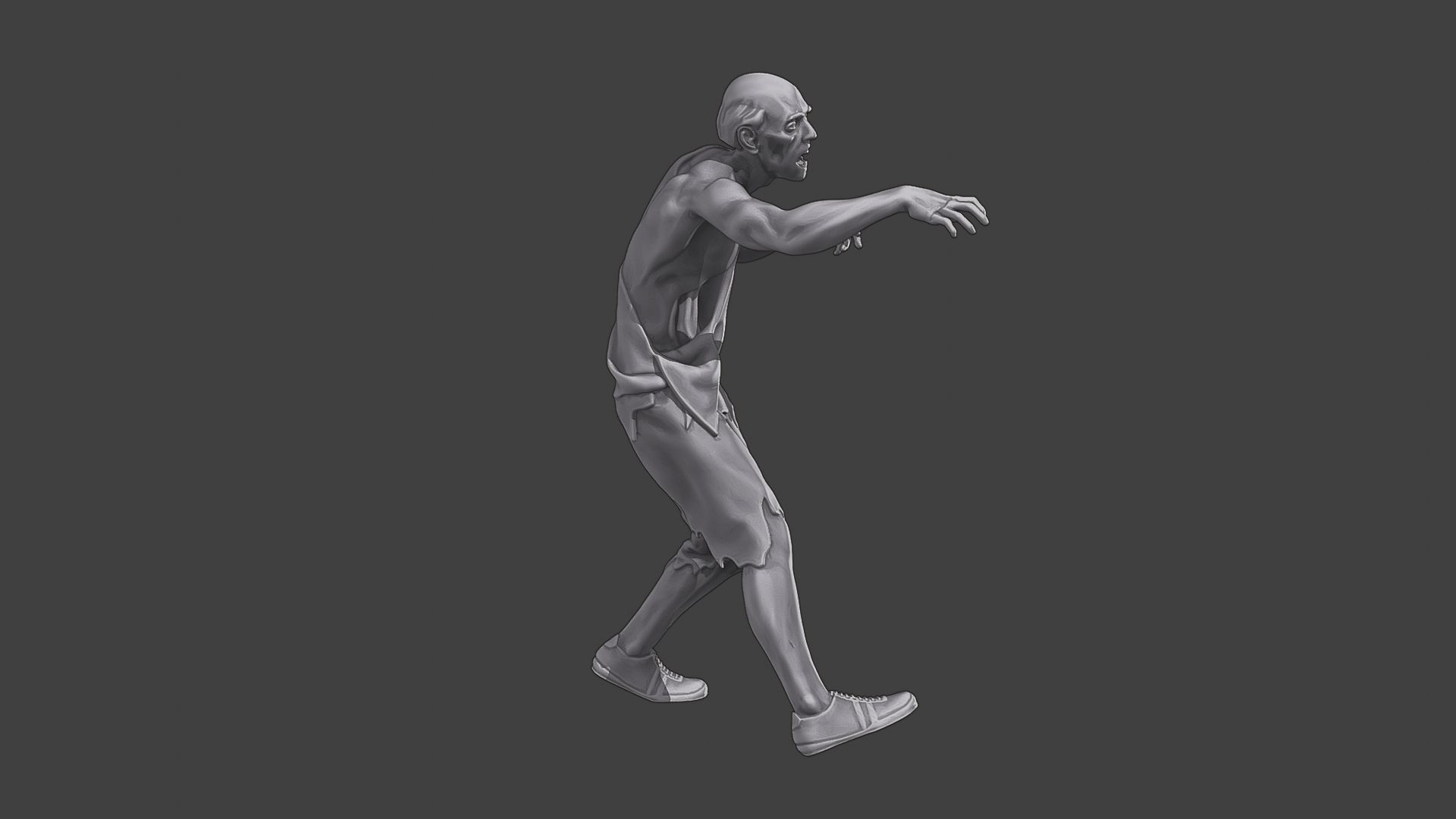 Casual Zombie CZ3 0018 3D model 3D printable | CGTrader