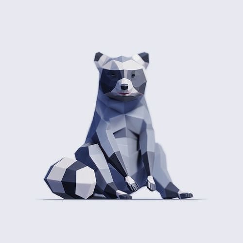 3D model Raccoon VR / AR / low-poly | CGTrader