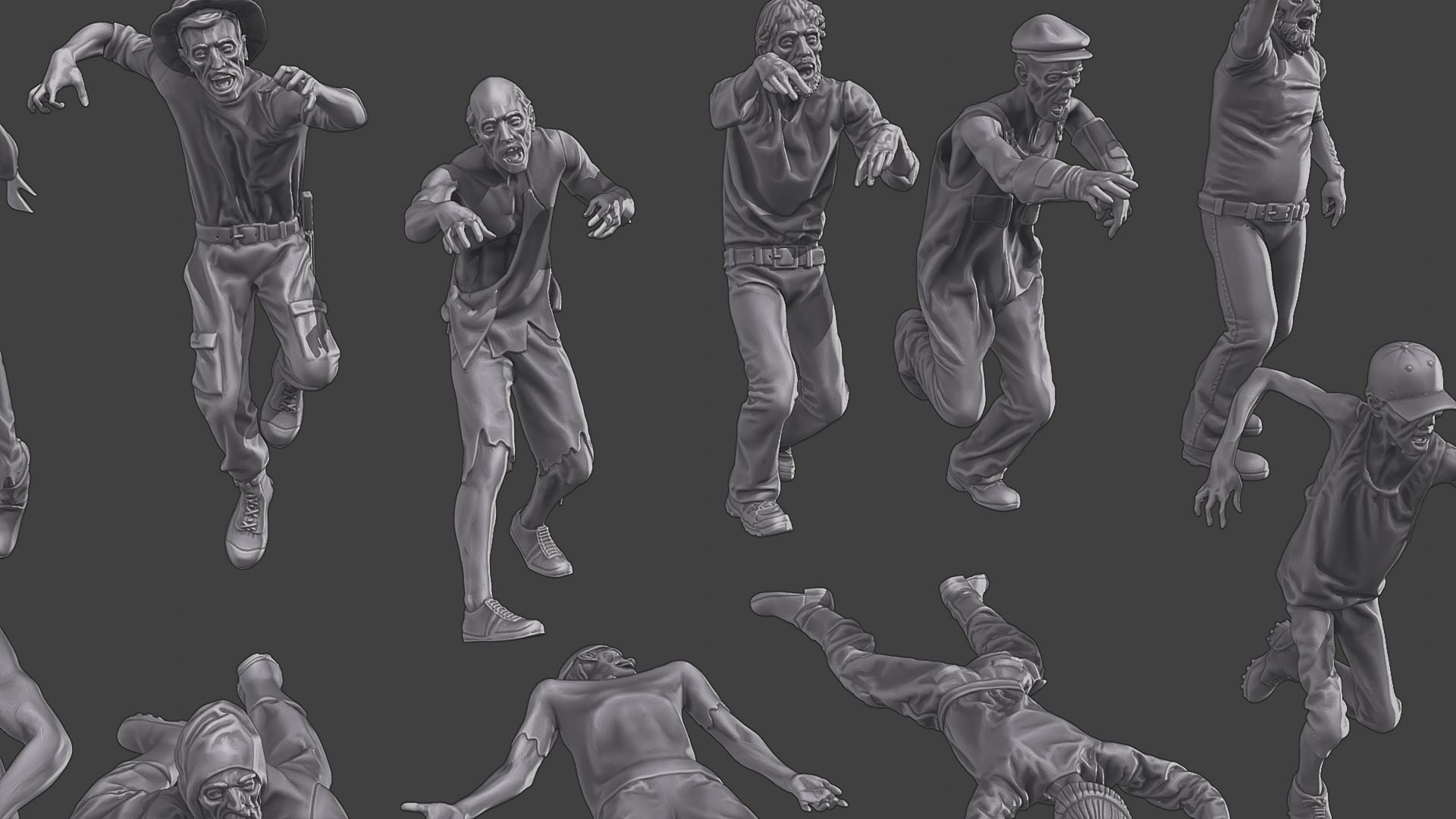 Casual Zombie CZ3 Pack 2 3D Model Collection | CGTrader