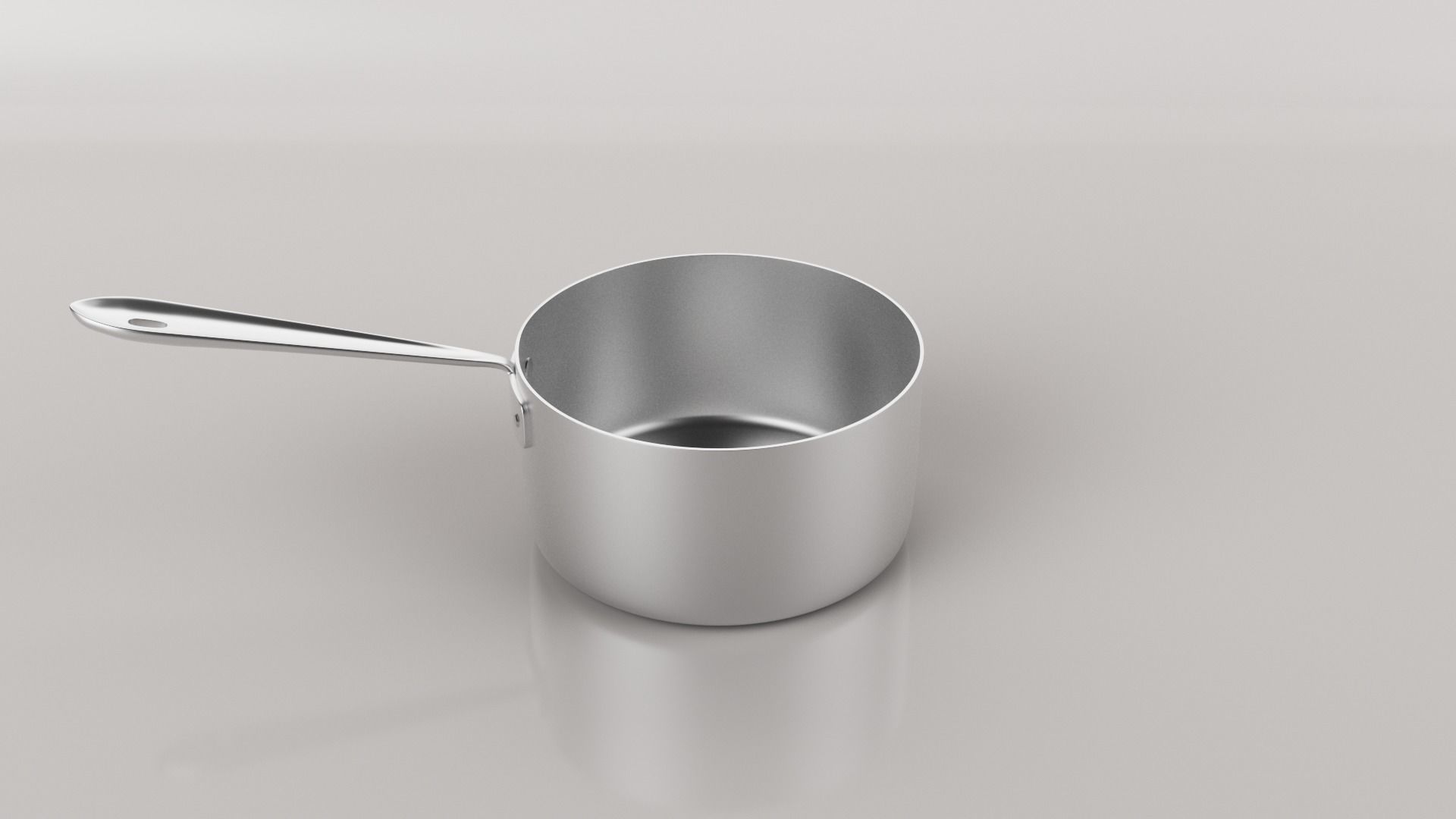 3D model Realistic Stainless Steel Pan VR / AR / low-poly | CGTrader