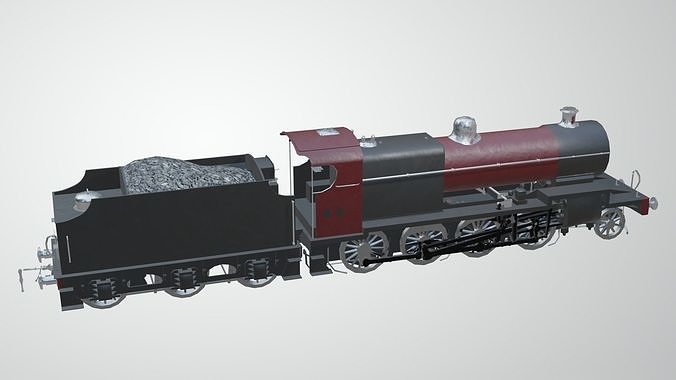 3D model Train - Steam Locomotive VR / AR / low-poly | CGTrader