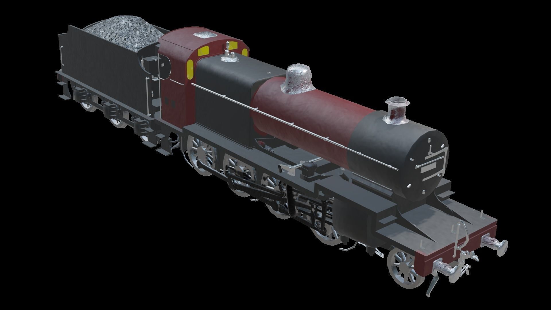 3D model Train - Steam Locomotive VR / AR / low-poly | CGTrader