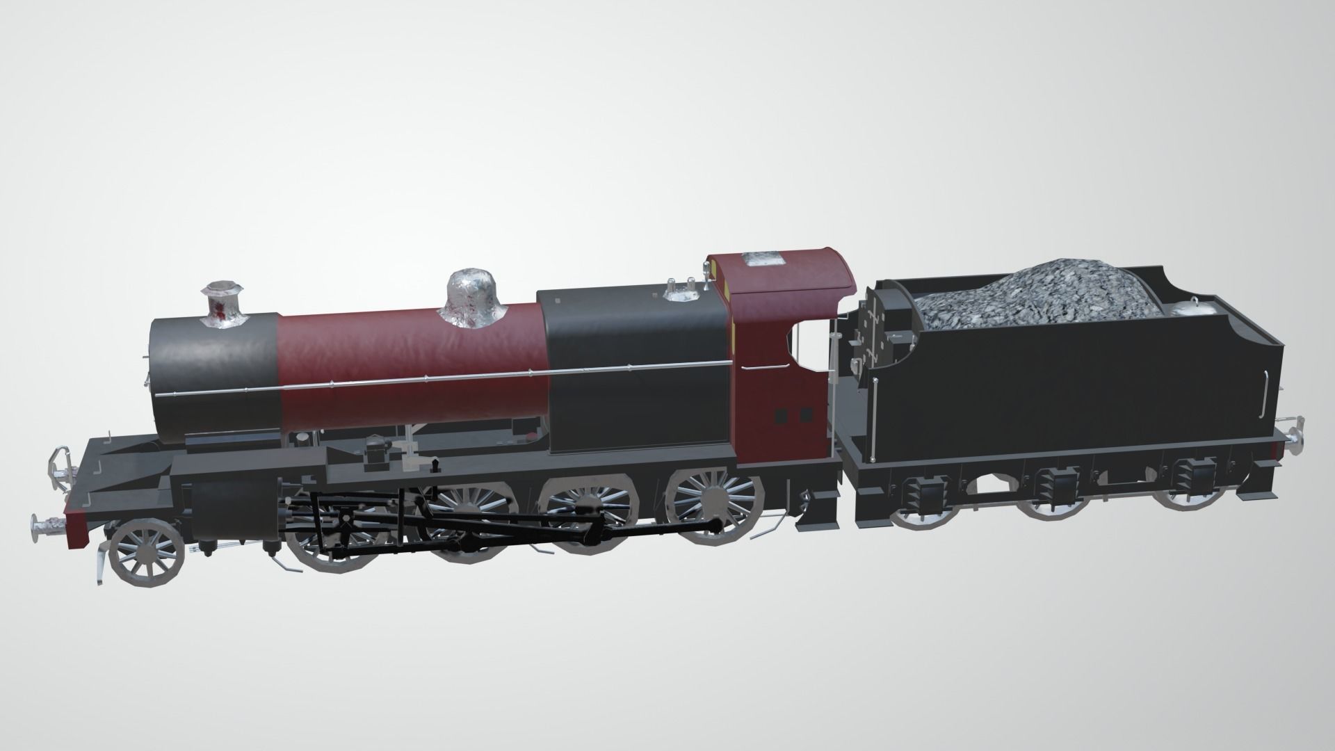 3D model Train - Steam Locomotive VR / AR / low-poly | CGTrader