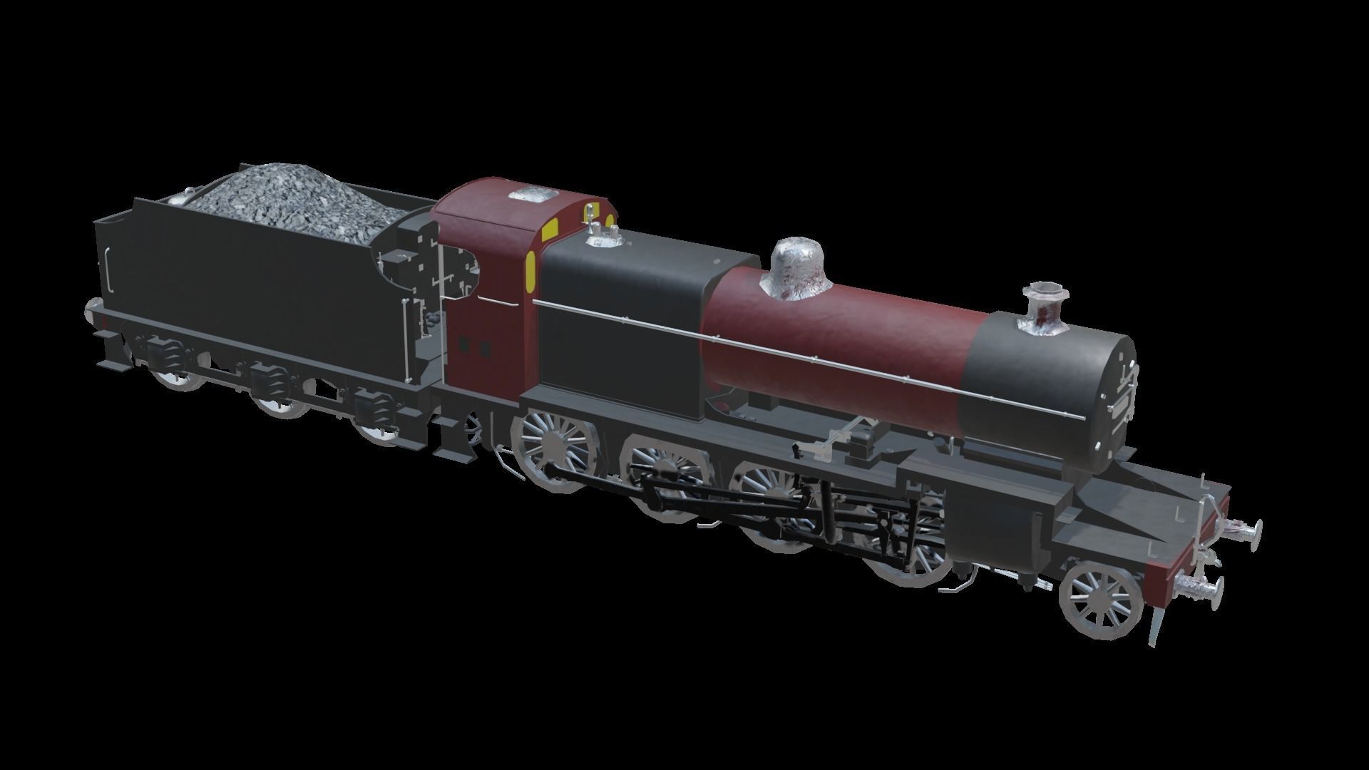 3D model Train - Steam Locomotive VR / AR / low-poly | CGTrader