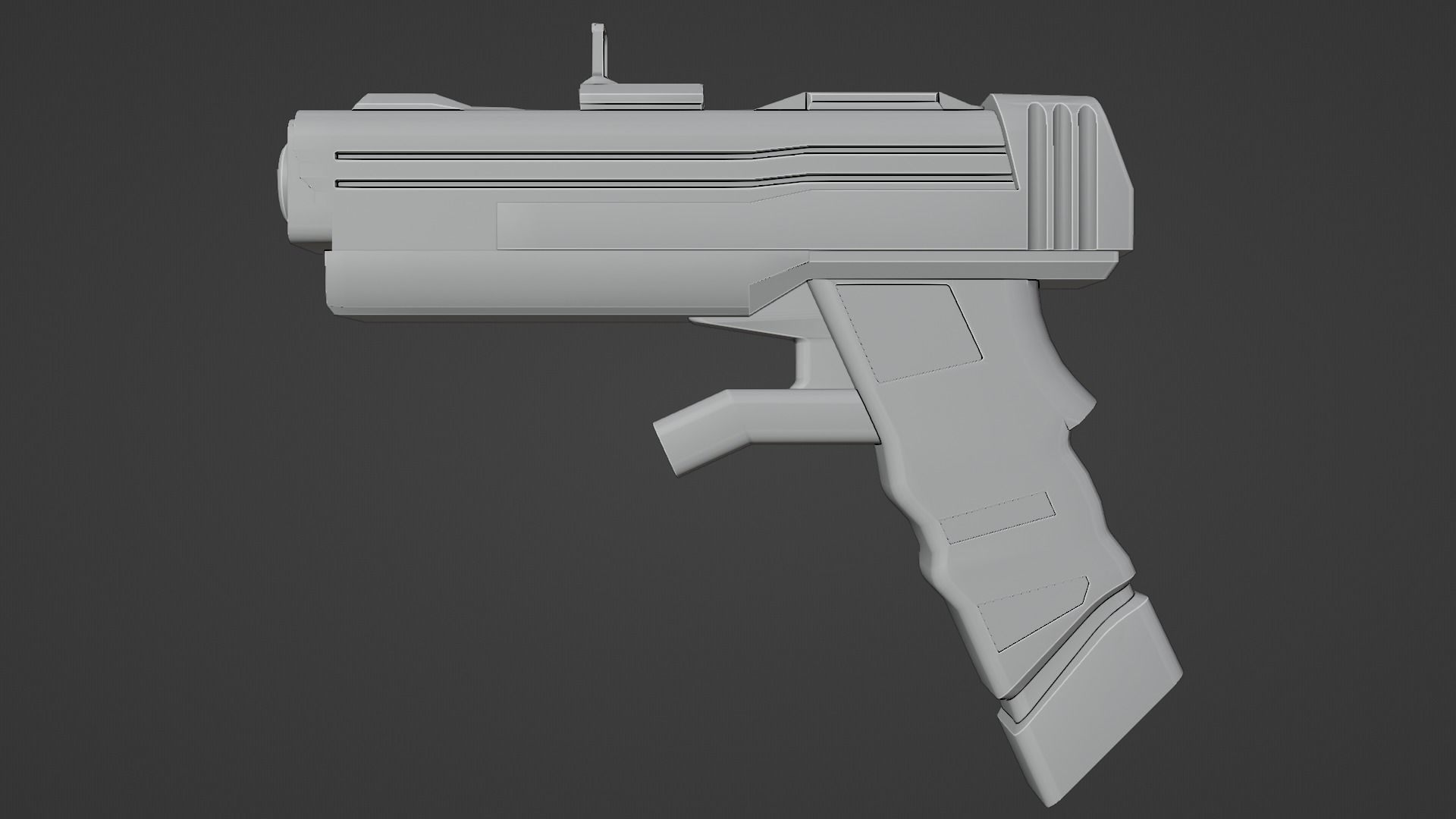 Sci-fi Pistol Energy Gun free VR / AR / low-poly 3D model | CGTrader