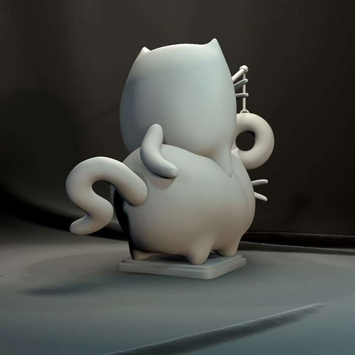 Cats 3D Print cat on table free 3D model 3D printable | CGTrader