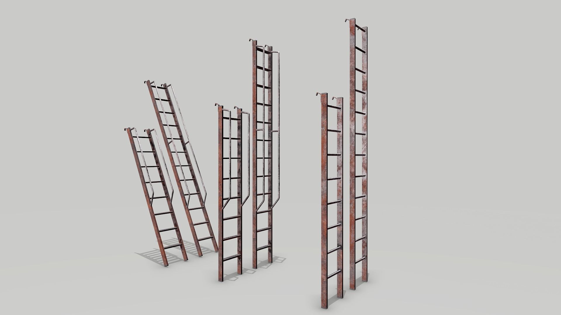 3D model Metal Rusted Modular Ladder System VR / AR / low-poly | CGTrader