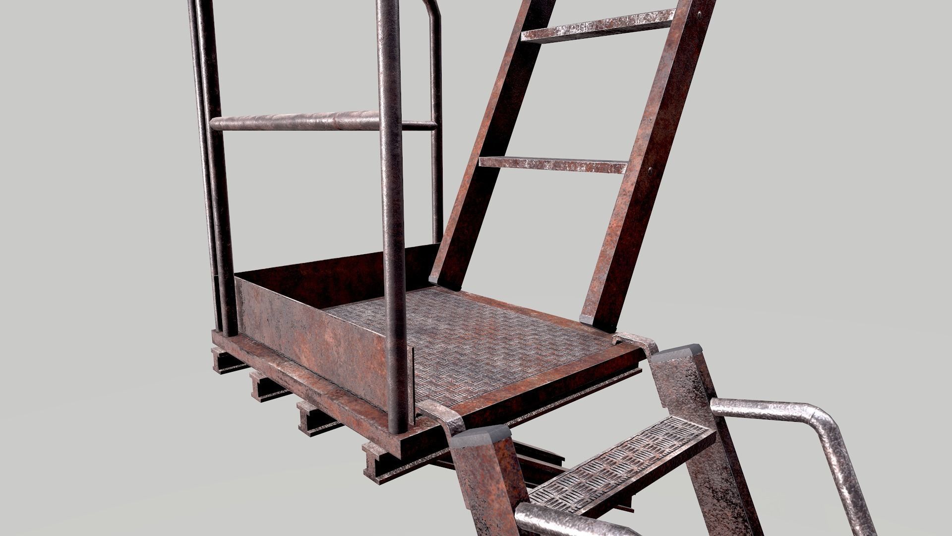 3D model Metal Rusted Modular Ladder System VR / AR / low-poly | CGTrader