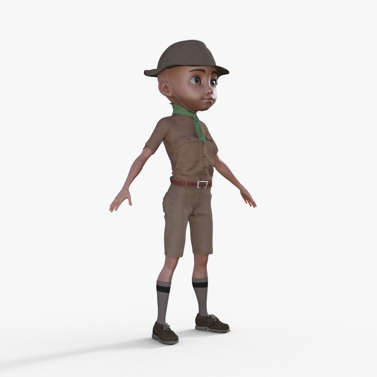 Cartoon Scout Man 3D model | CGTrader