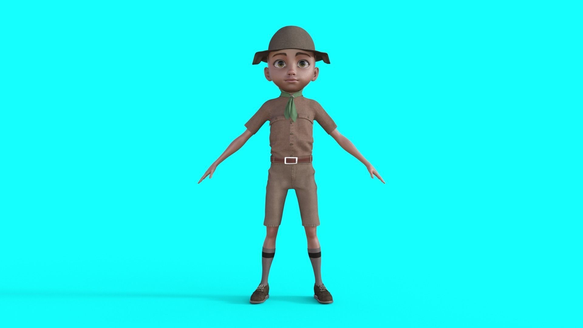 Cartoon Scout Man 3D model | CGTrader