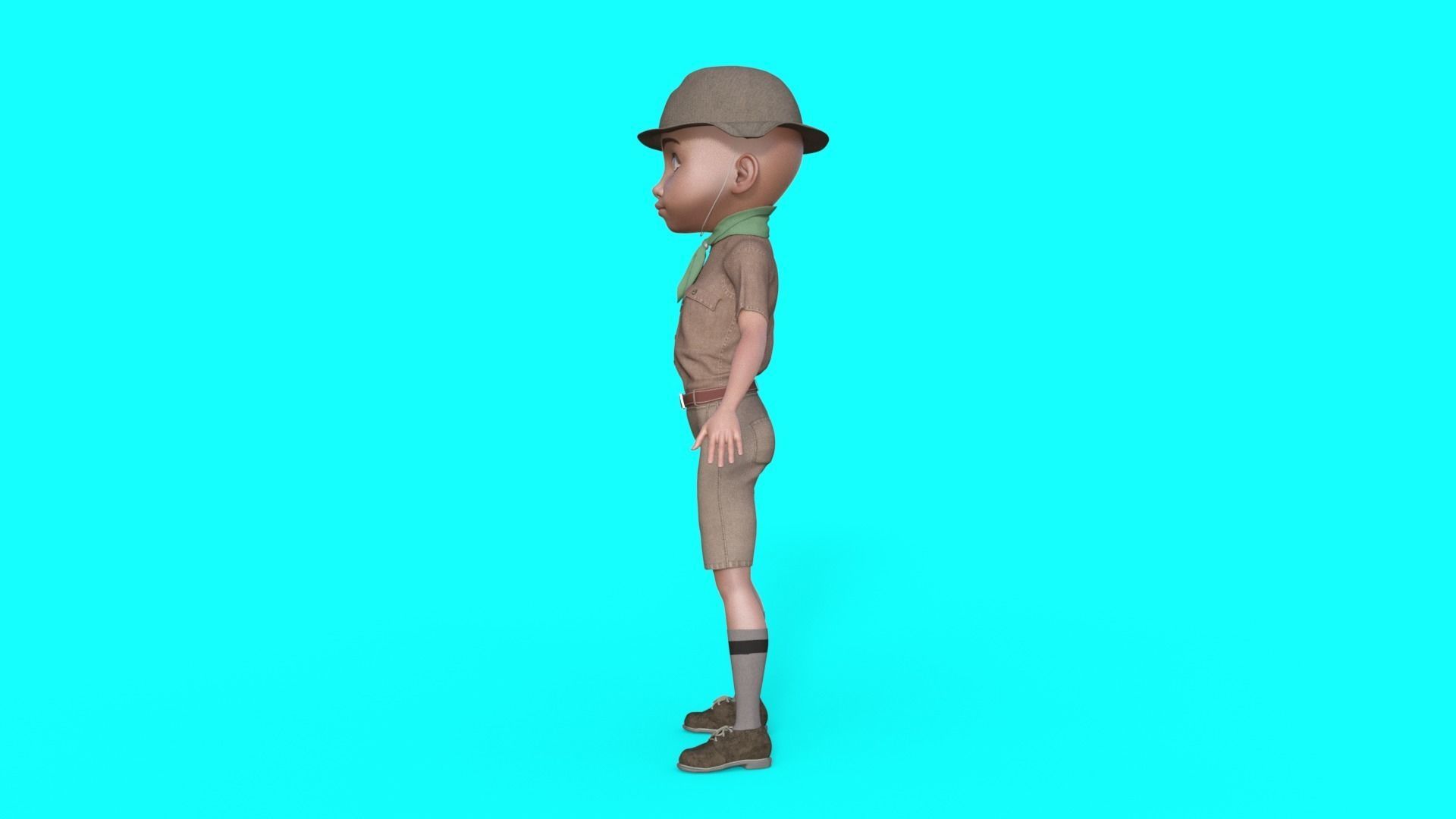 Cartoon Scout Man 3D model | CGTrader