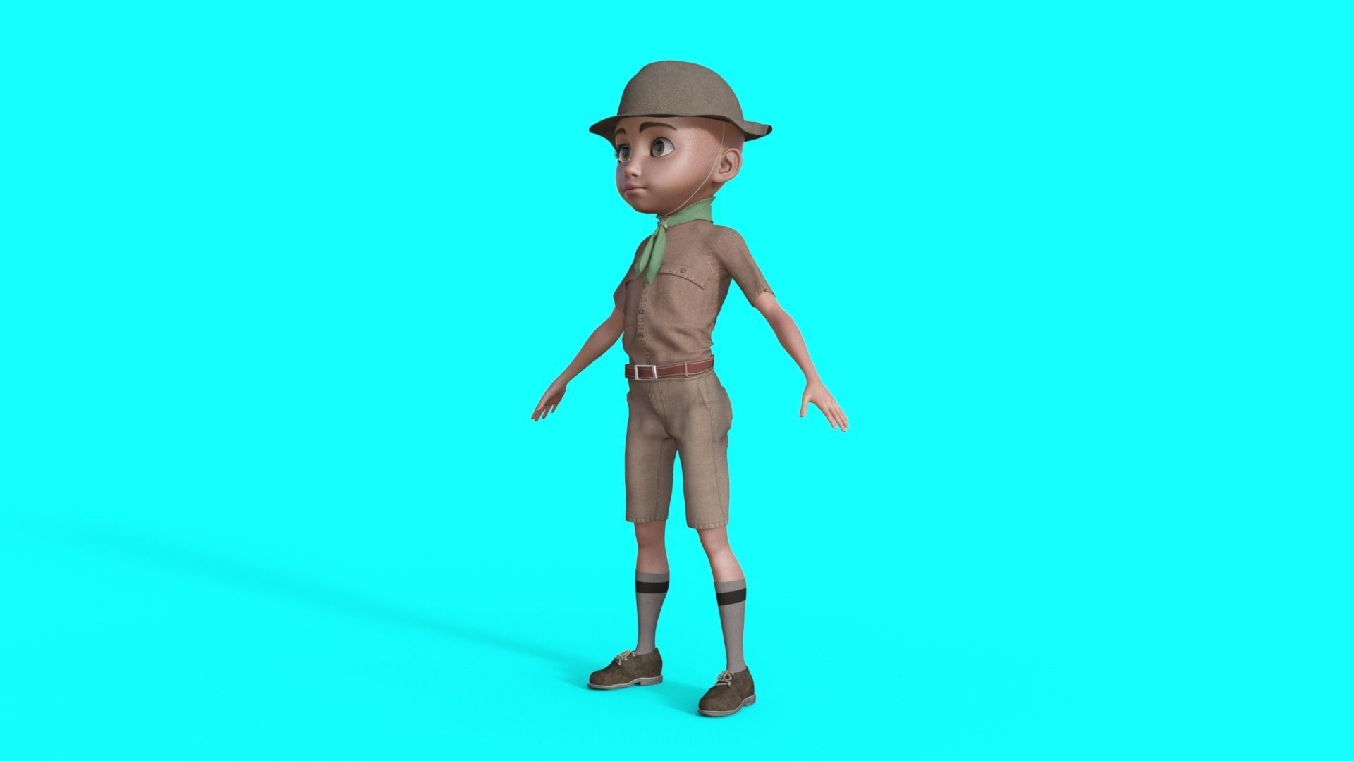 Cartoon Scout Man 3D model | CGTrader
