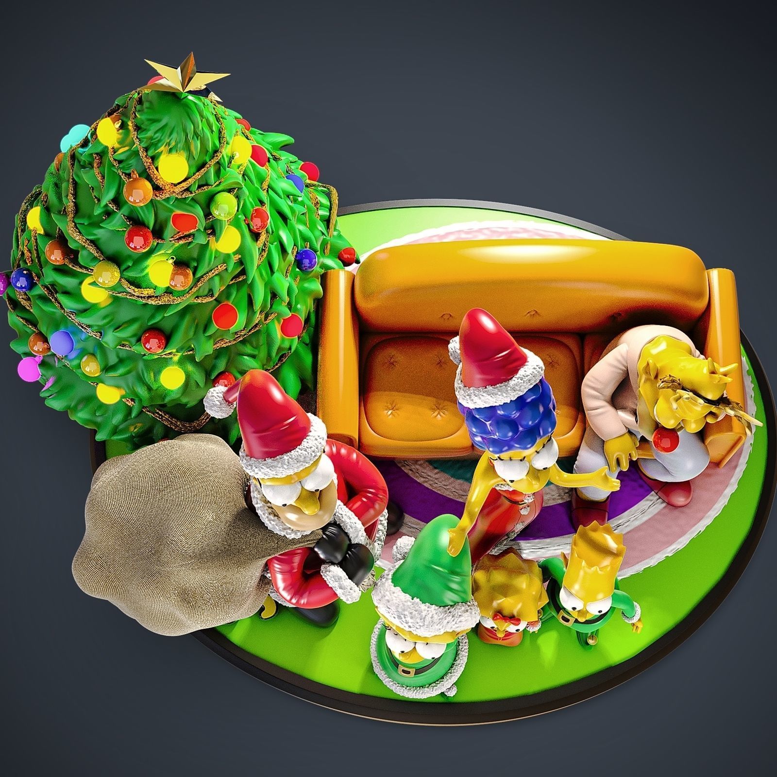 Merry Christmas 3D model 3D printable | CGTrader