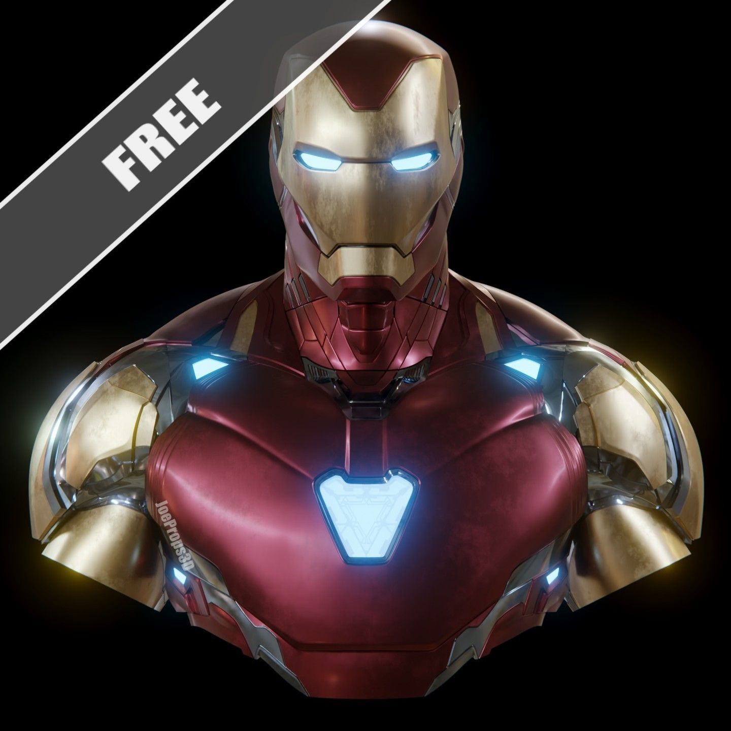 FREE Highly Accurate Iron Man Mark 85 Bust STL Avengers Endgame free 3D model 3D printable ...