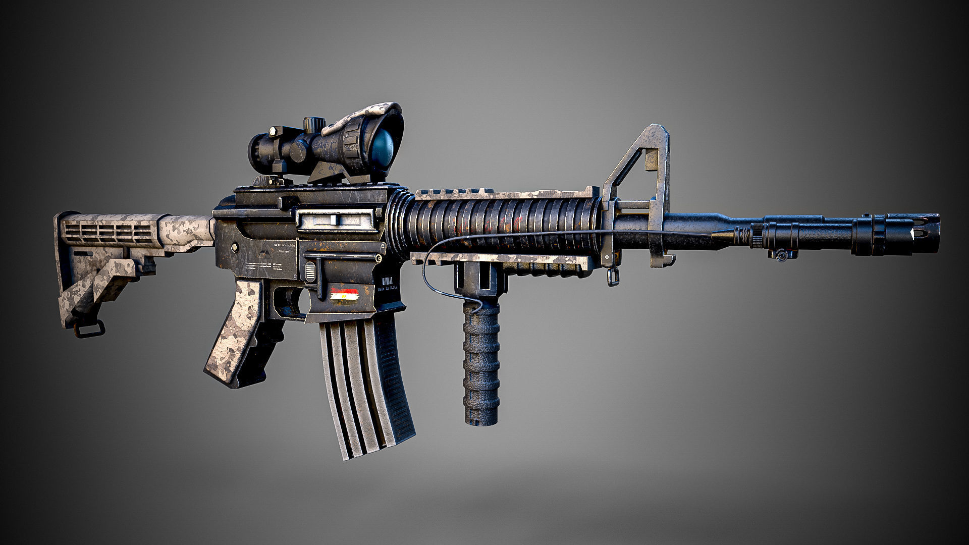 M4A1 Carbine assault rifle free 3D model | CGTrader