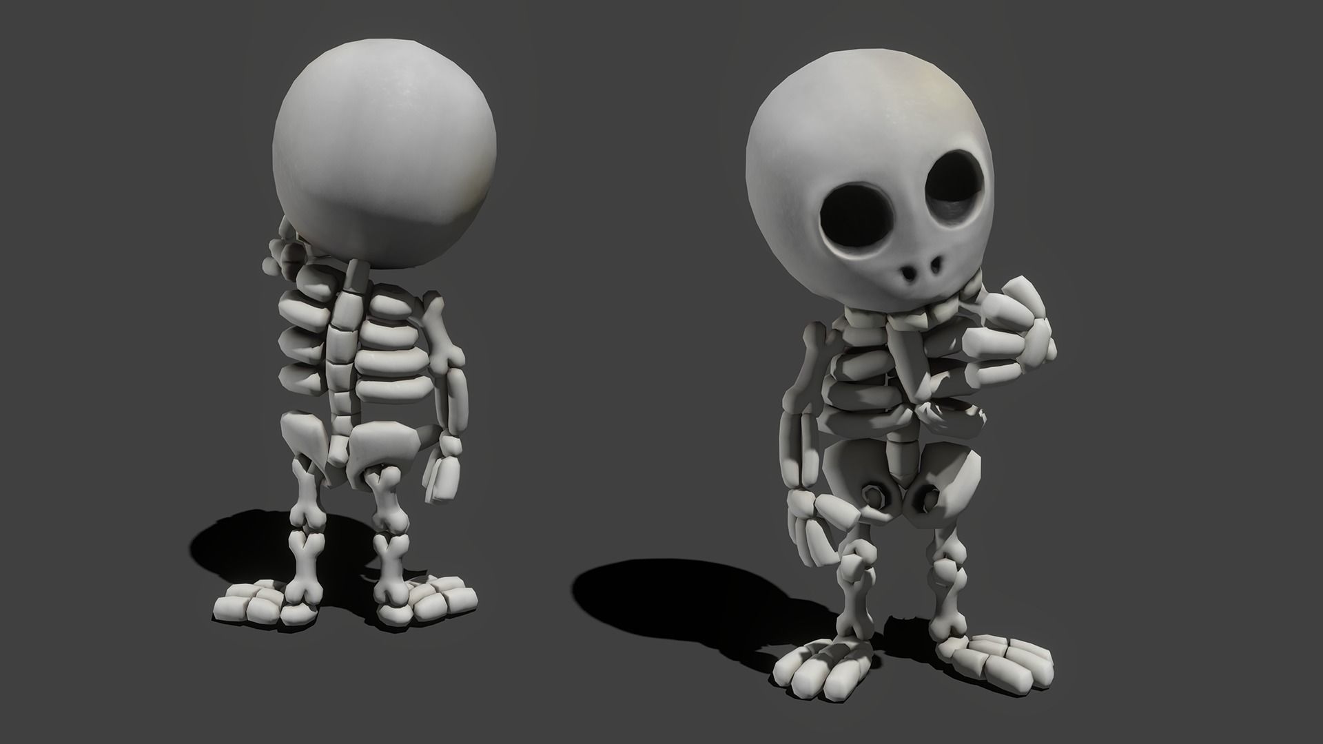 3D model Cartoon Skeleton - Game Ready VR / AR / low-poly | CGTrader