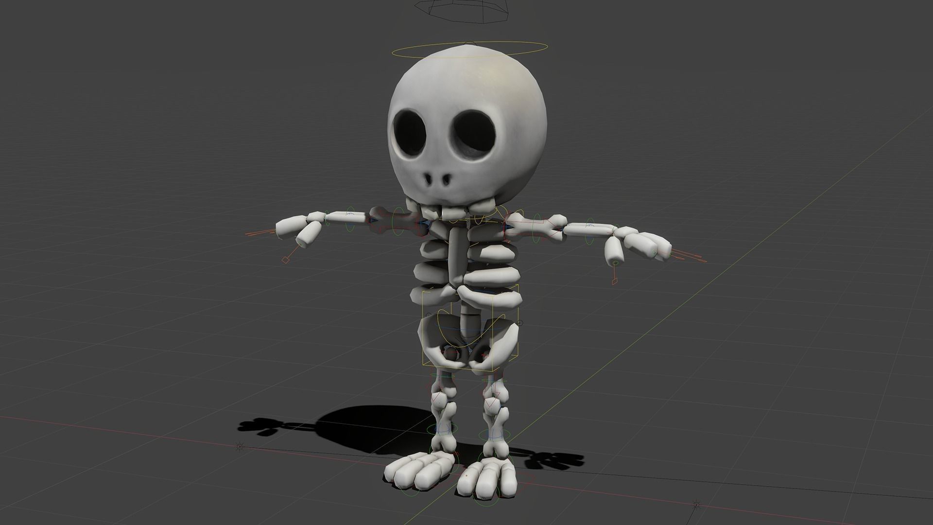 3D model Cartoon Skeleton - Game Ready VR / AR / low-poly | CGTrader