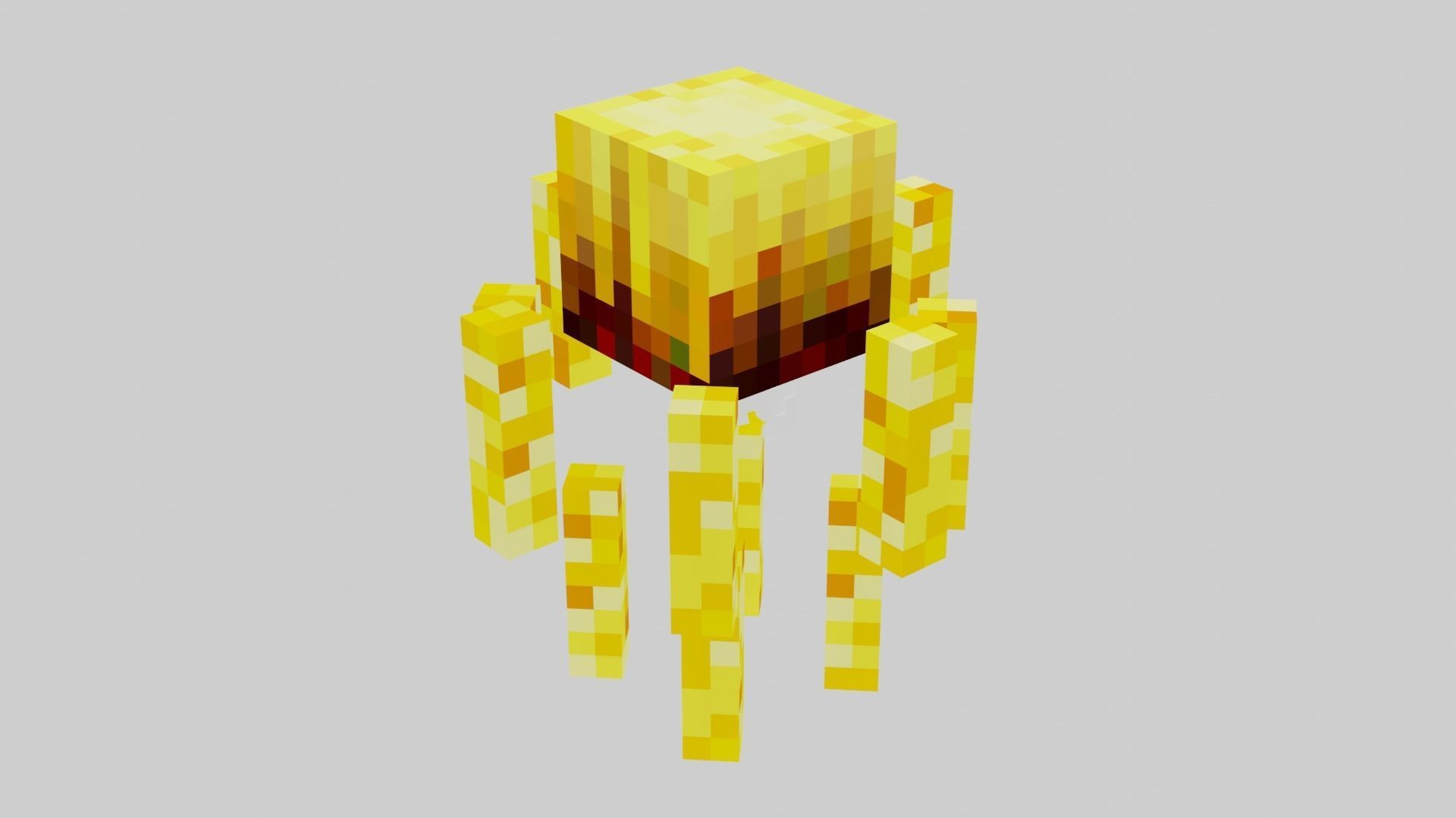 3D model Minecraft Blaze Rigged VR / AR / low-poly | CGTrader