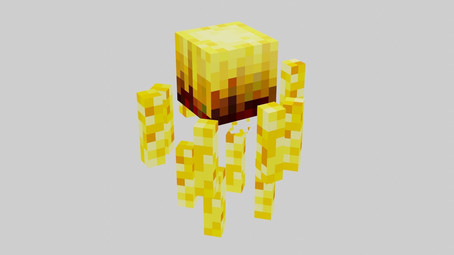 3D model Minecraft Blaze Rigged VR / AR / low-poly | CGTrader