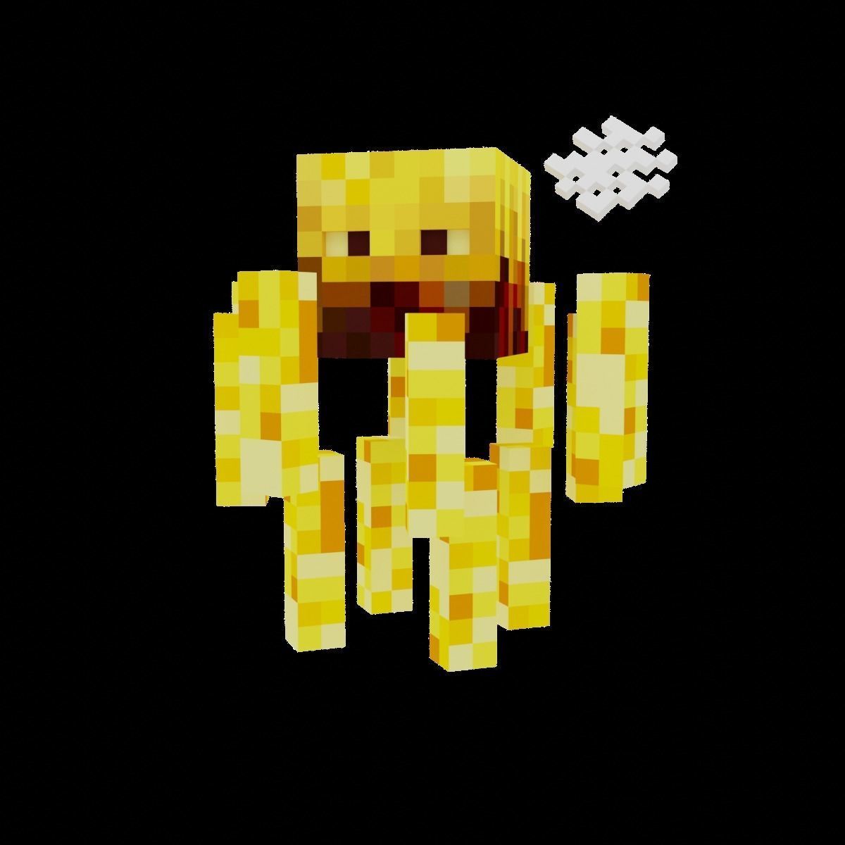 3D model Minecraft Blaze Rigged VR / AR / low-poly | CGTrader
