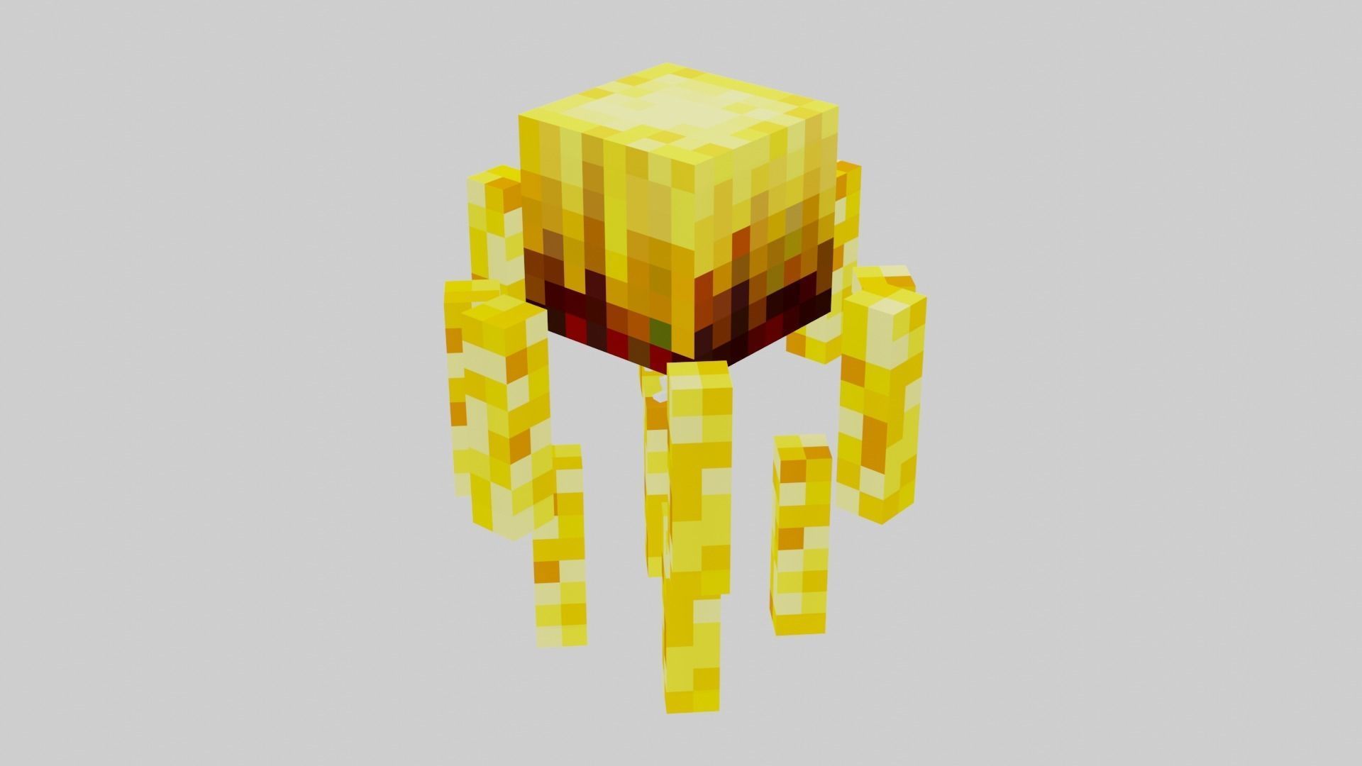 3D model Minecraft Blaze Rigged VR / AR / low-poly | CGTrader