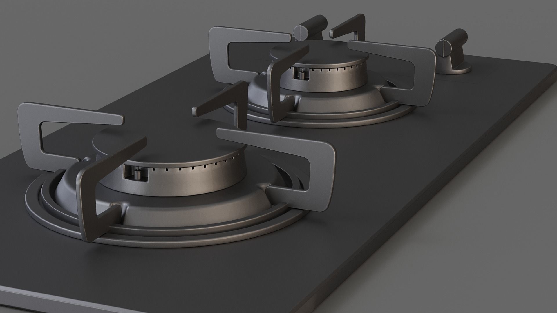 Gas Stove Cooktop 3D model animated | CGTrader