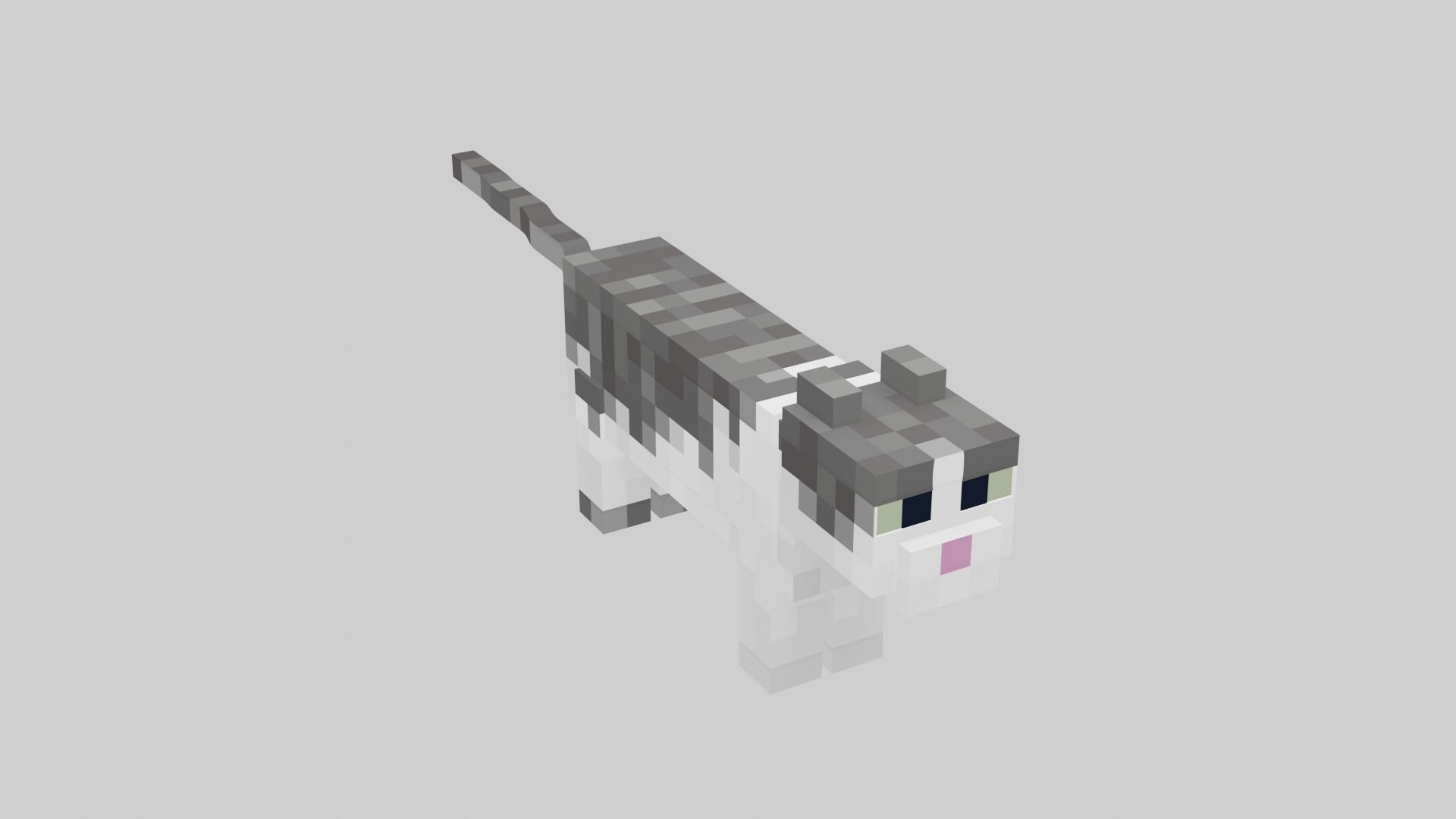 3d Model Minecraft Cat Vr Ar Low Poly Cgtrader