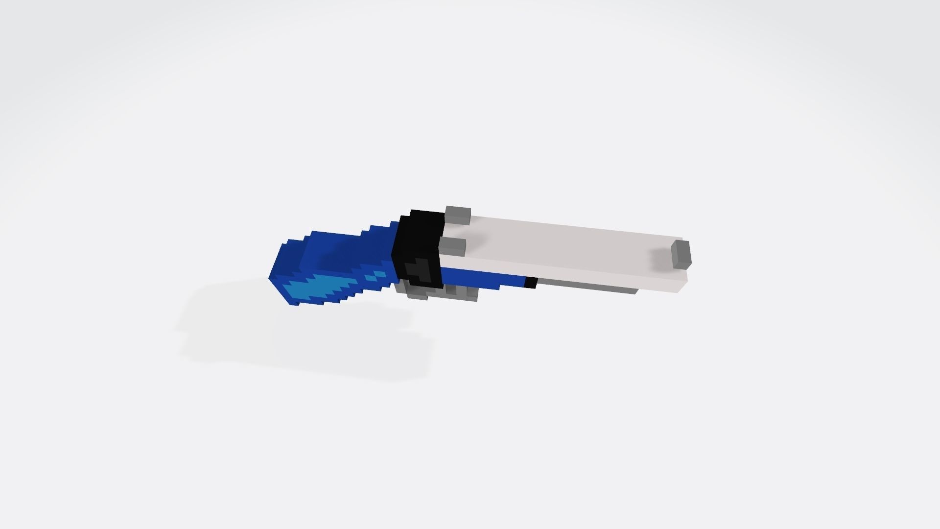 3D model Blue Voxel Gun VR / AR / low-poly | CGTrader