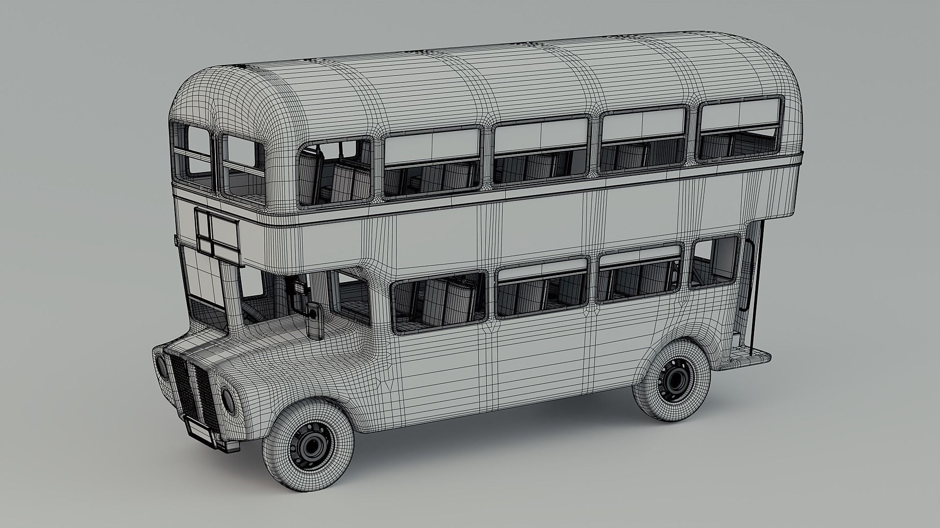 Stylized Double Decker Bus 3D model | CGTrader
