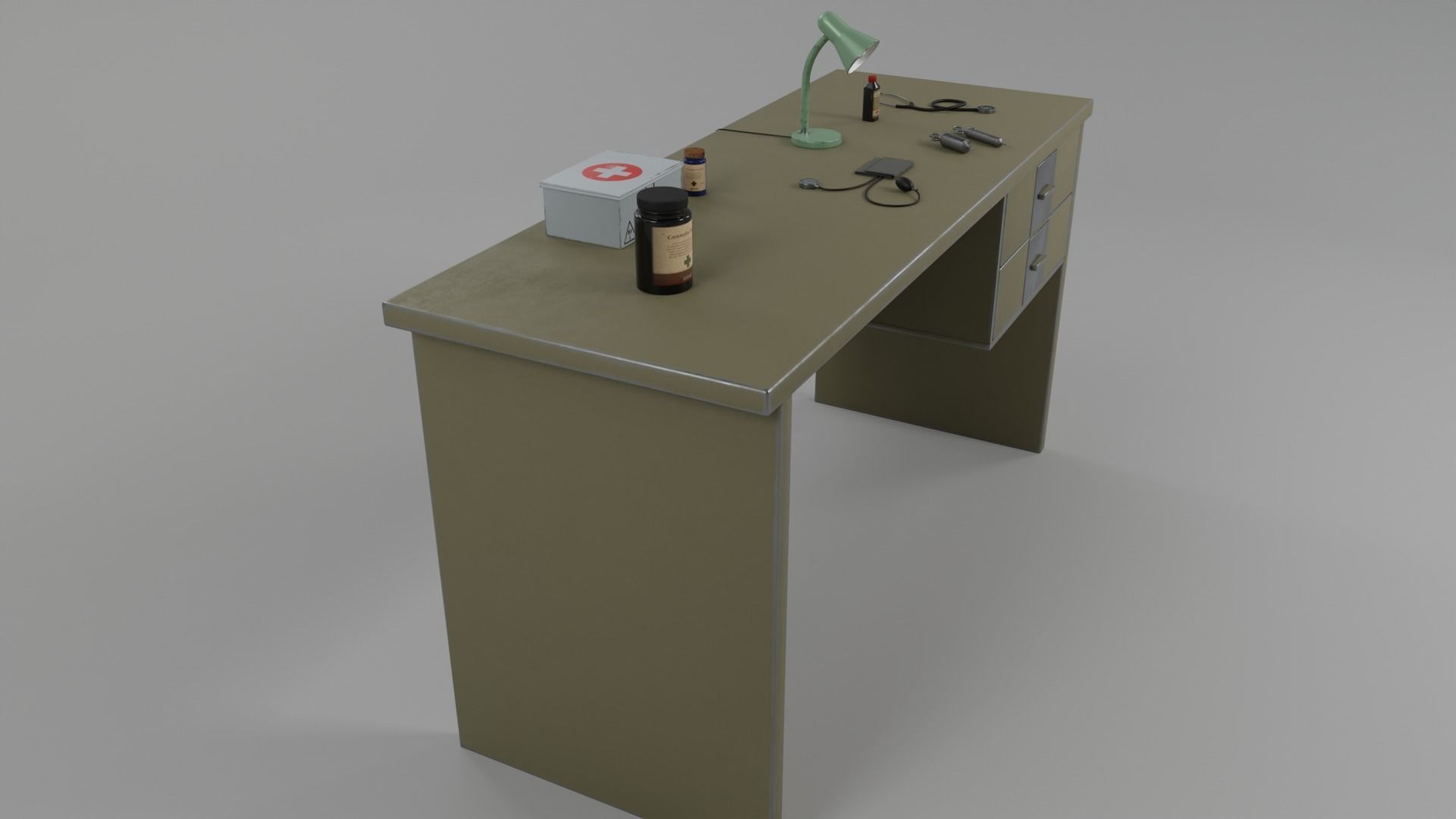 3D model Doctor Table - Low Poly VR / AR / low-poly | CGTrader
