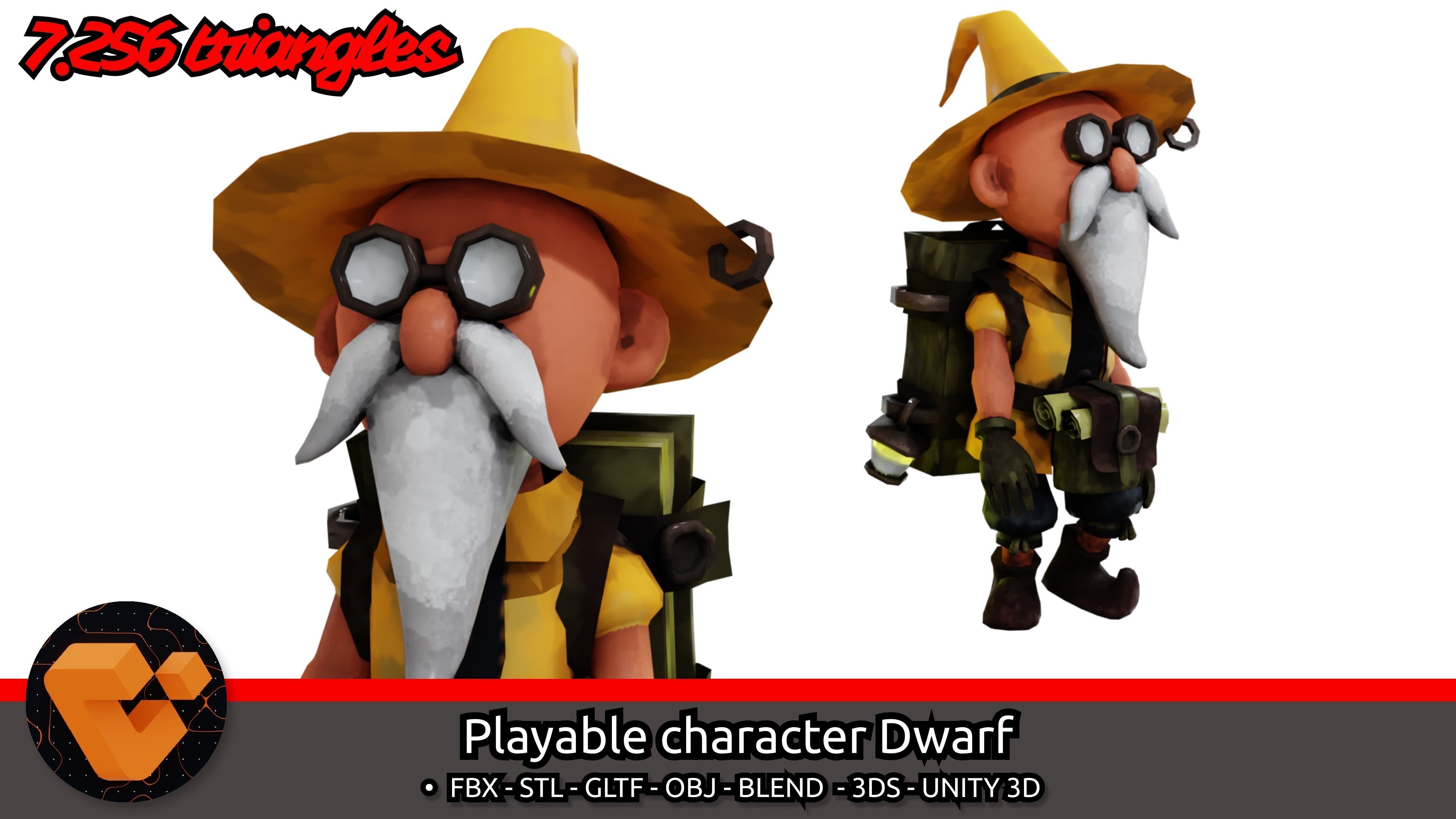 3D model Playable character Dwarf VR / AR / low-poly | CGTrader