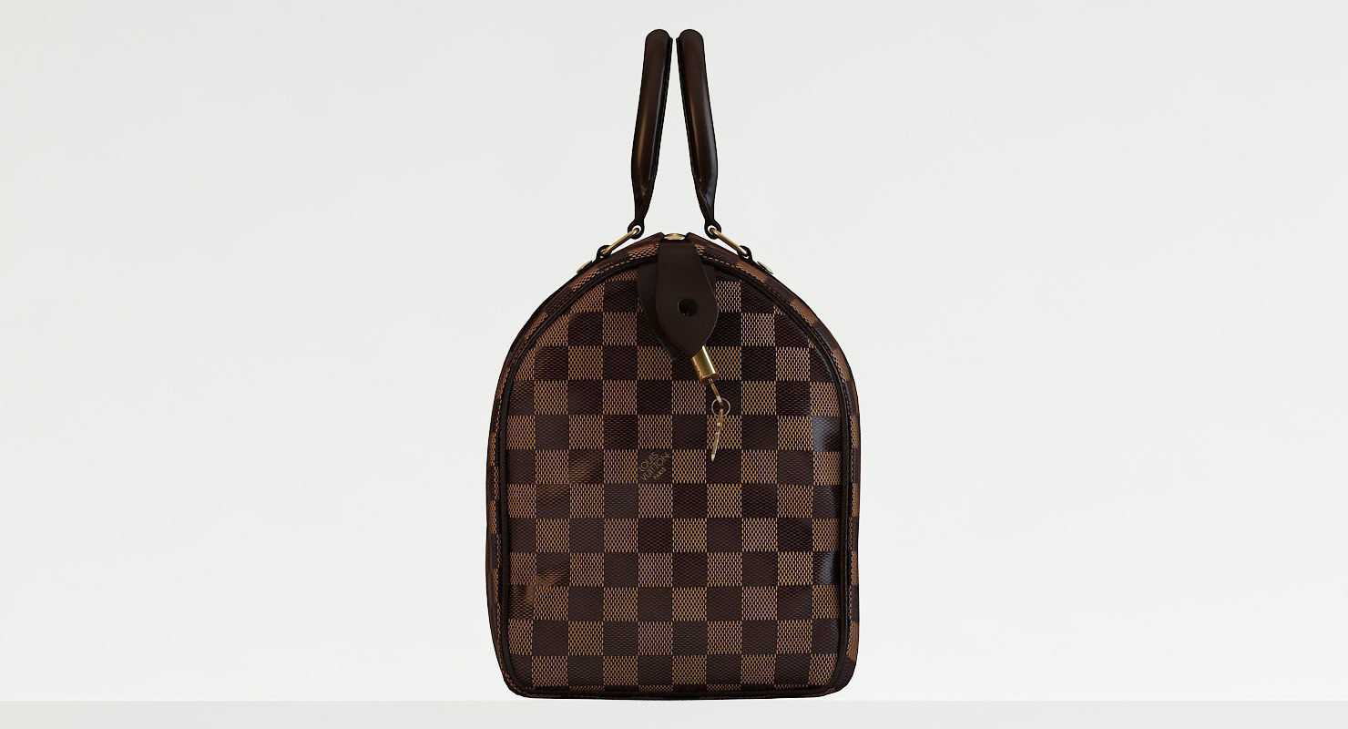3D model Speedy 25 Hand Bag Checker Brown VR / AR / low-poly | CGTrader