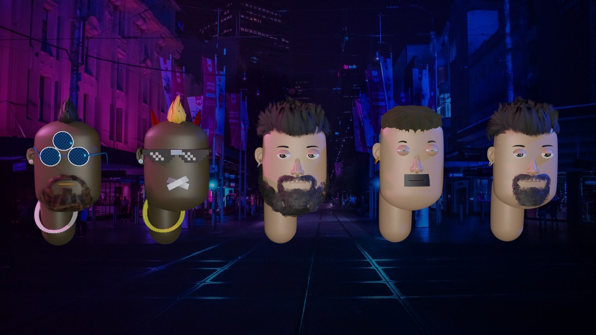 Crypto Punk NFT 3D model | CGTrader