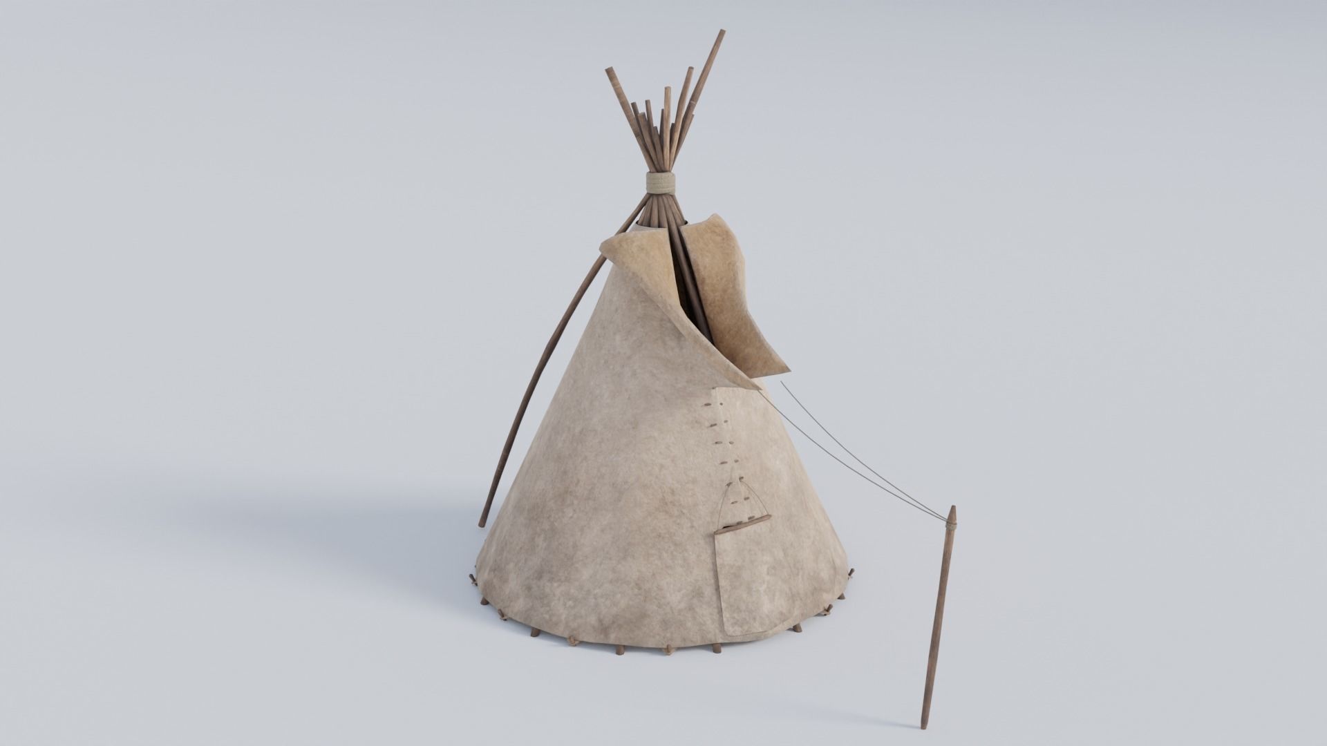 3D model Teepee with 4K and 2K Textures VR / AR / low-poly | CGTrader