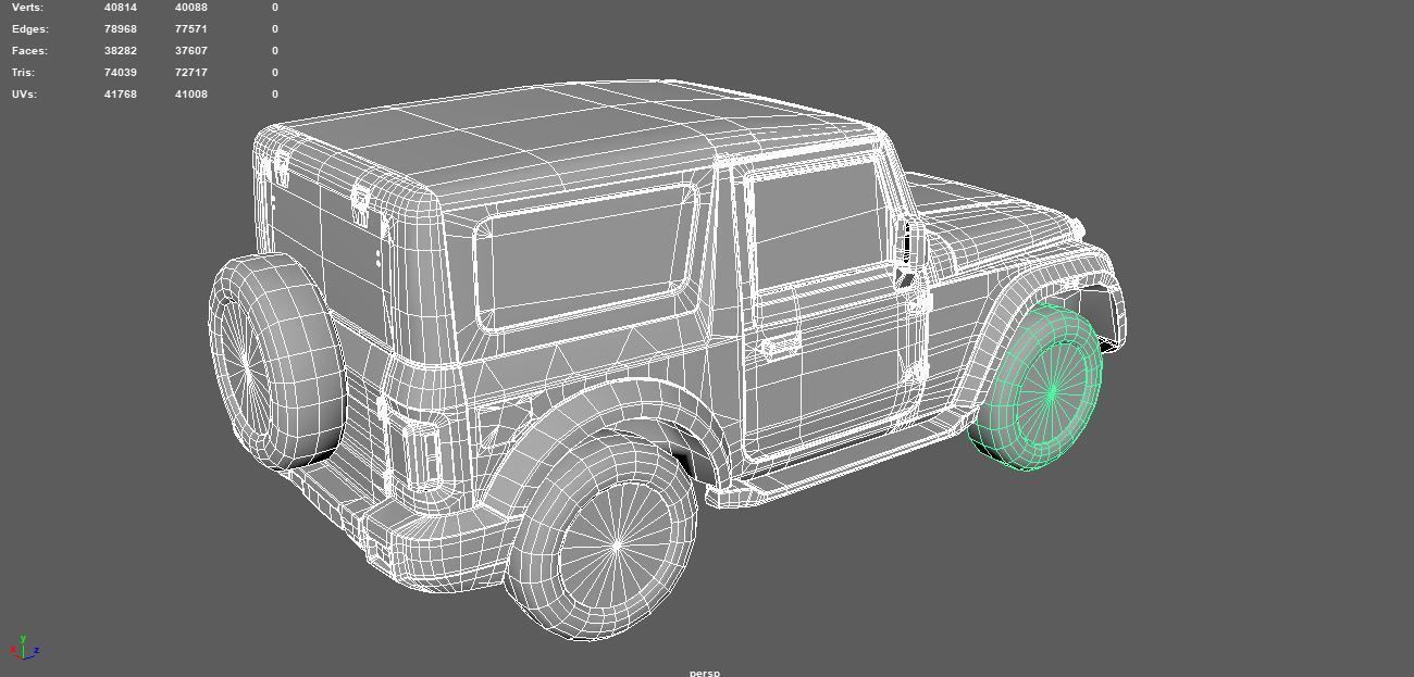 3D model Generic SUV Off Road Jeep Low poly 3D model VR / AR / low-poly ...
