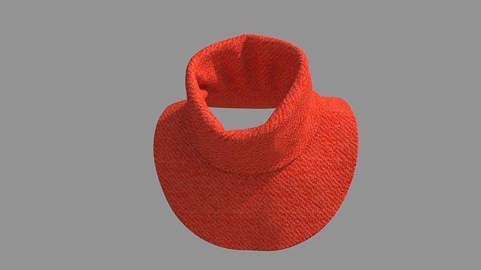 3D model Scarf - High Neck Collar VR / AR / low-poly | CGTrader
