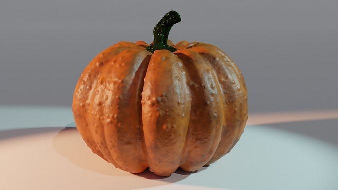 Simple Pumpkin from high resolution to low poly 3D model | CGTrader