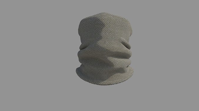 3D model Scarf - High Neck Collar VR / AR / low-poly | CGTrader
