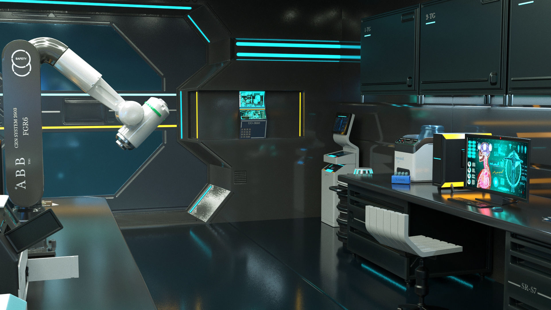 Sci Fi Interior laboratory 3D model | CGTrader