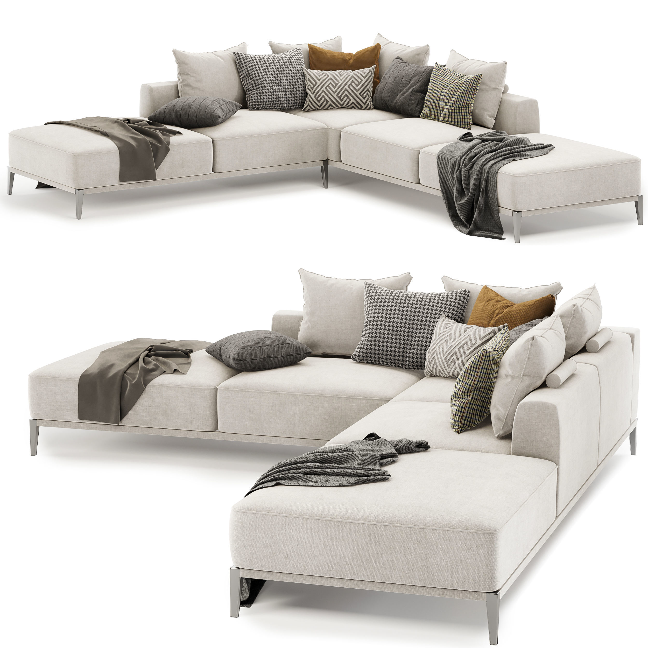 Romeo corner sofa by Flexform 3D model | CGTrader